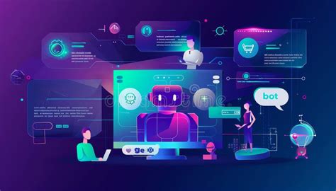 Futuristic Chatbot Interface With Human Interaction Concept Of Ai