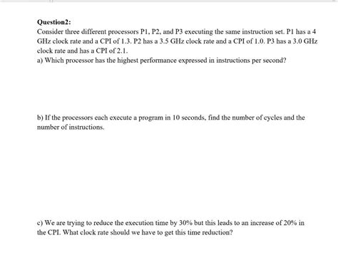 solved question 2 consider three different processors p1