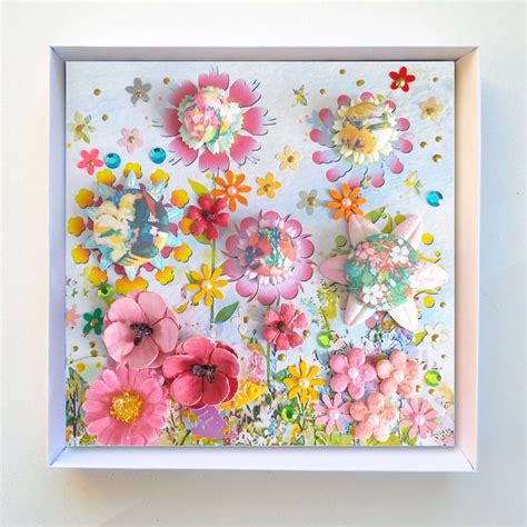 Buttons Flower Garden Boxed Card All Occasion Card
