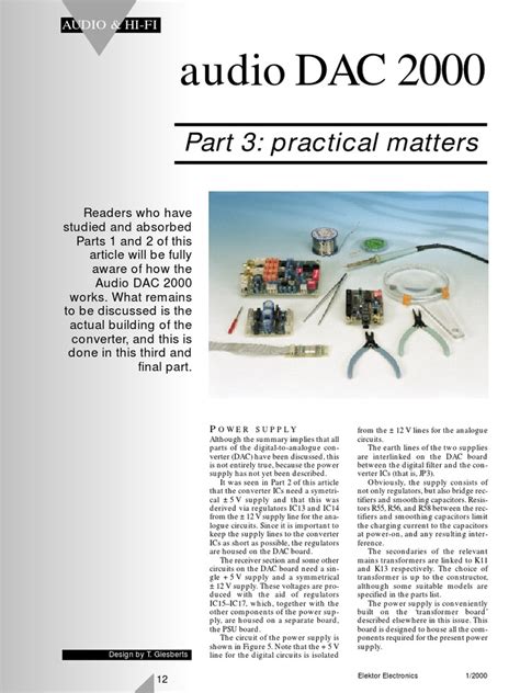 Audio Dac 2000 Part 3 Practical Matters Download Free Pdf