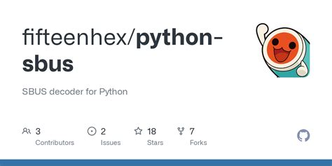 GitHub Fifteenhex Python Sbus SBUS Decoder For Python