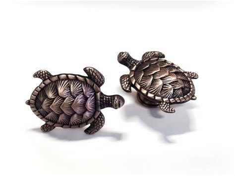 Red Copper Turtle Drawer Knobs Handles Bronze Gold Cabinet Knobs
