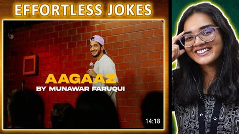Aagaaz Reaction Standup Comedy Munawar Faruqui 2023 Neha M Youtube