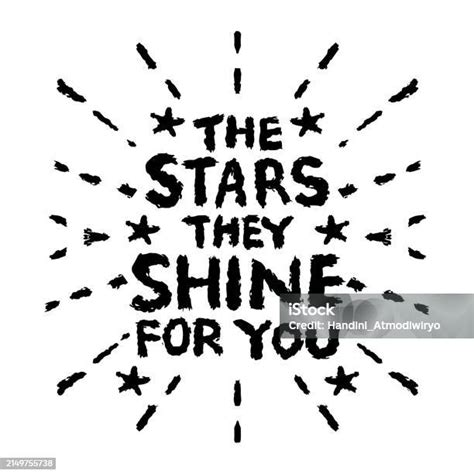 별은 당신을 위한 빛입니다 손으로 그린 글자 벡터 일러스트 레이 션입니다 개념에 대한 스톡 벡터 아트 및 기타 이미지 개념 개념과 주제 긍정적인 감정 표현 Istock