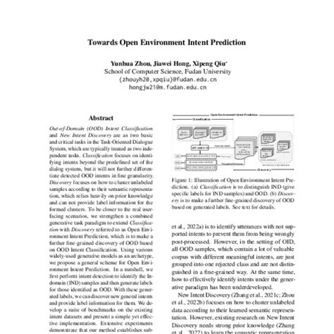 Towards Open Environment Intent Prediction Acl Anthology