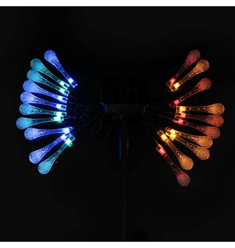 태양광 Led 20구 물방울 가랜드 전구 5m 캠핑줄조명 티몬