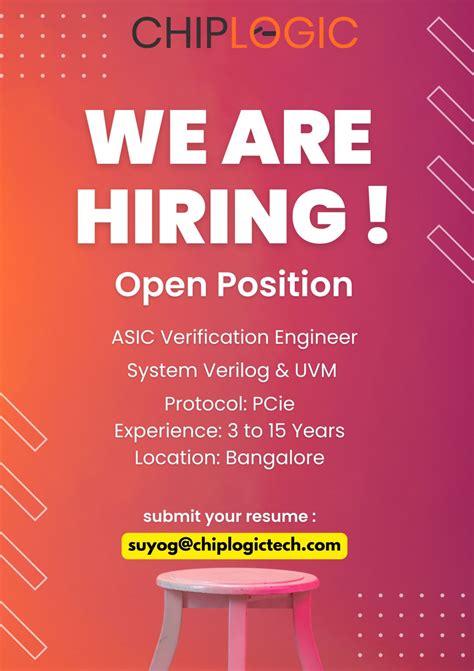 Suyog Manjunath On Linkedin Hi All Greetings From Chiplogic We Are