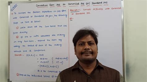 Convert The Boolean Expression In Pos Form To Canonical Pos Canonical Pos Standard Pos Pos