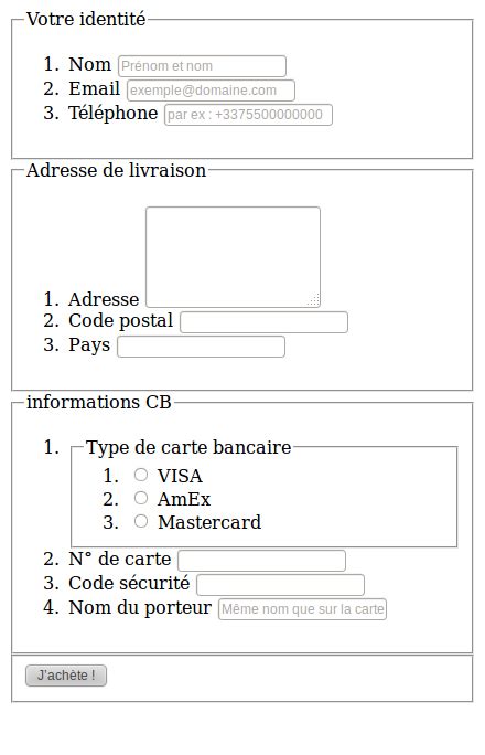Formulaires Html5 Prenez La Clé Des Champs
