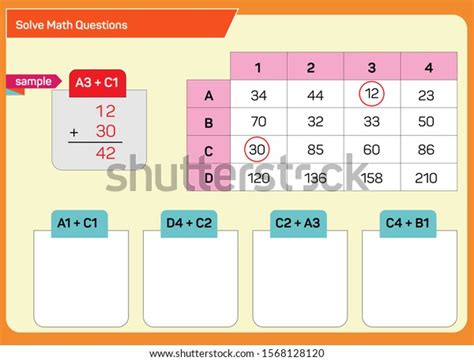 Addition Mathematics Processing Coding Iq Test Stock Vector Royalty