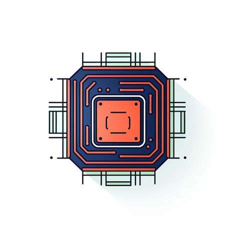 Processor Icon Technology And Computer Symbol Art Logo Illustration Premium Ai Generated Image