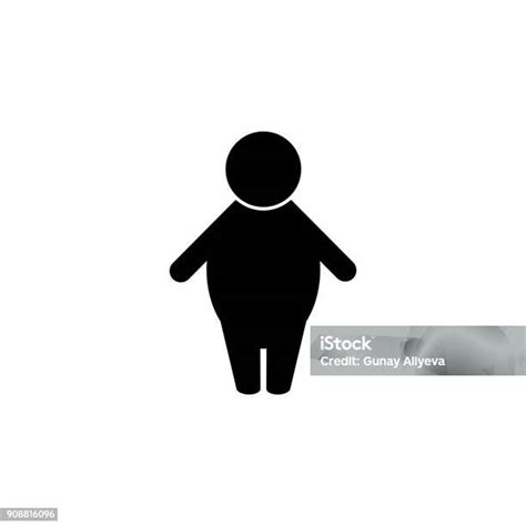 뚱뚱한 남자 아이콘의 실루엣입니다 비만 문제 아이콘의 요소입니다 프리미엄 품질 그래픽 디자인 아이콘입니다 정보 그래픽 모바일 응용 프로그램 웹 디자인 웹 사이트에 대 한