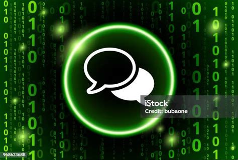 Chatbubbles Binary Code Vector Pattern Background Stock Illustration