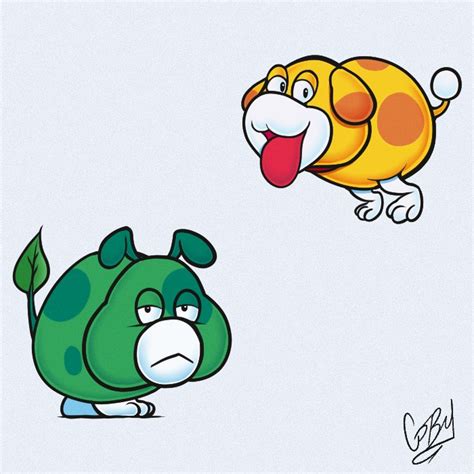 Super Mario Styled Pikmin Oatchi And Moss By Craftedpbody On Itaku