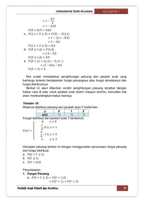 Contoh Soal Variabel Acak Diskrit Dan Kontinu Bakti Soal