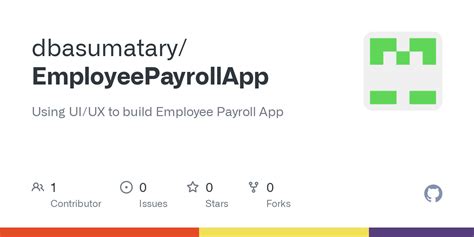 Github Dbasumataryemployeepayrollapp Using Uiux To Build Employee Payroll App