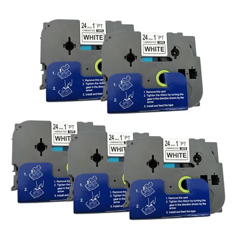 Compatible For Brother P Touch Printer Tze Tze Tz Label Maker Tape Replacement Black