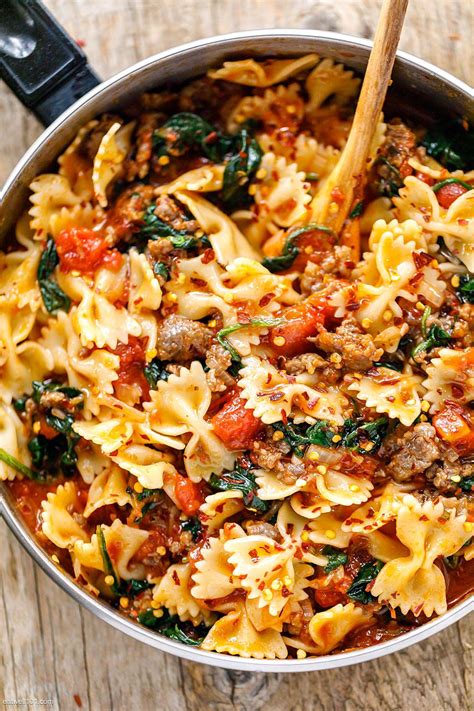 Tomato Spinach Sausage Pasta Recipe Artofit