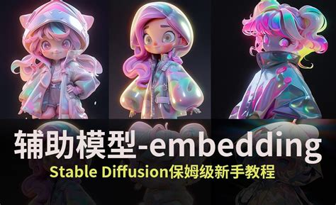 Embedding模型基础讲解 Stable diffusion保姆级使用教程 3D数字教程 Stable diffusion 虎课网