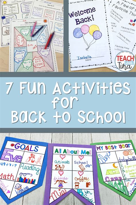 7 Fun Back To School Activities For Upper Elementary Artofit