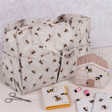 Hobby T Craft Bag Matt Pvc Coated Cotton Storage Bag 36 X 28 X 13cm