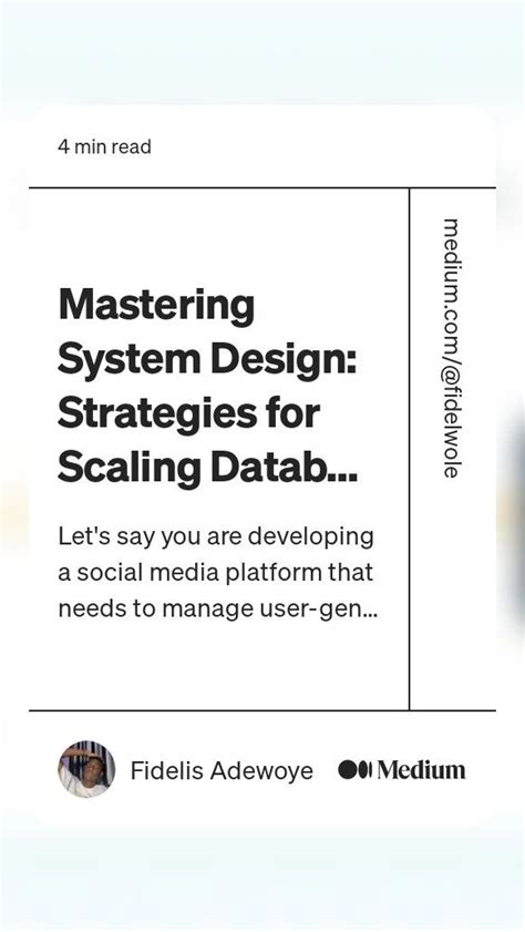 Adewole Adewoye On Linkedin Databasescaling Systemdesign Techblog