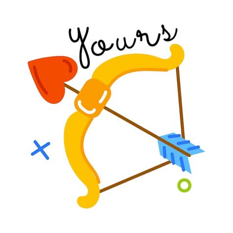 Premium Vector Wellcrafted Flat Sticker Of Cupid Bow