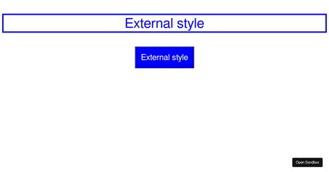 External Styles Codesandbox