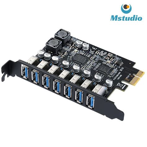 Плата расширения Pci E X1 Usb 3 2 Gen1 Pci Express Hub 7 портов Usb 3 0 Адаптер купить на Ozon