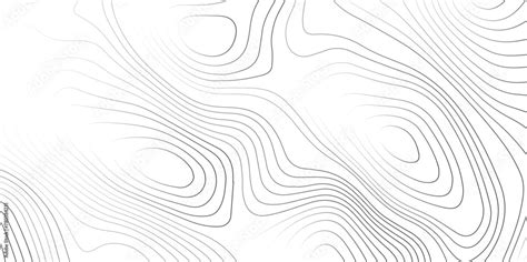 Topographic Map Curves Geographic Line Map Pattern Panorama View Gray Color Wave Curve Lines