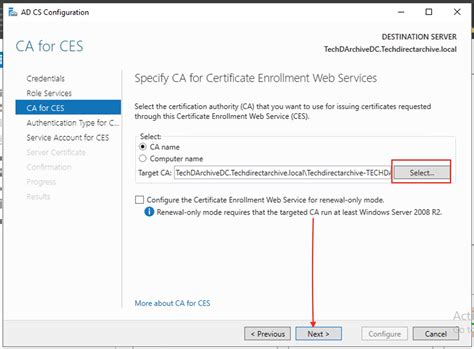application certsrv does not exist configure certificate enrolment