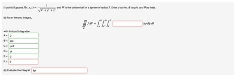 solved 1 ﻿point ﻿suppose f x y z 1x2 y2 z22 ﻿and w ﻿is