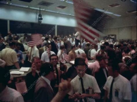 Apollo 11 Mission Control Splashdown Celebrations Stock Video Clip