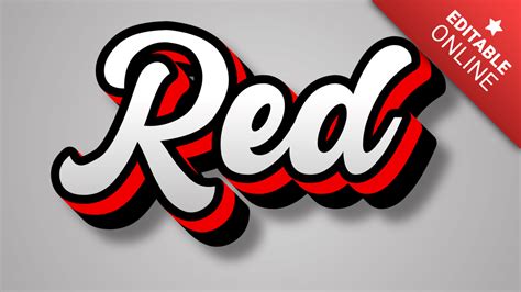 Black Red Font Text Effect Generator