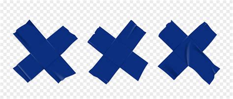 3d 사실적인 블루 크로스 접착 테이프의 벡터 세트입니다 마스킹 테이프의 찢어진 조각이 투명한 배경에 격리되어 있습니다 Png 덕트 테이프 3차원 형태에 대한 스톡 벡터