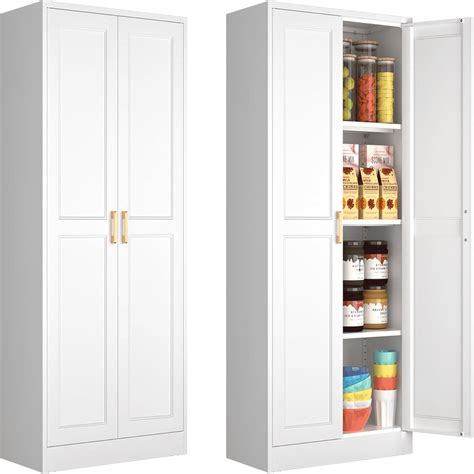 Sasyxdc 60 Tall Pantry Cabinet Metal Pantry Cabinet With Doors And