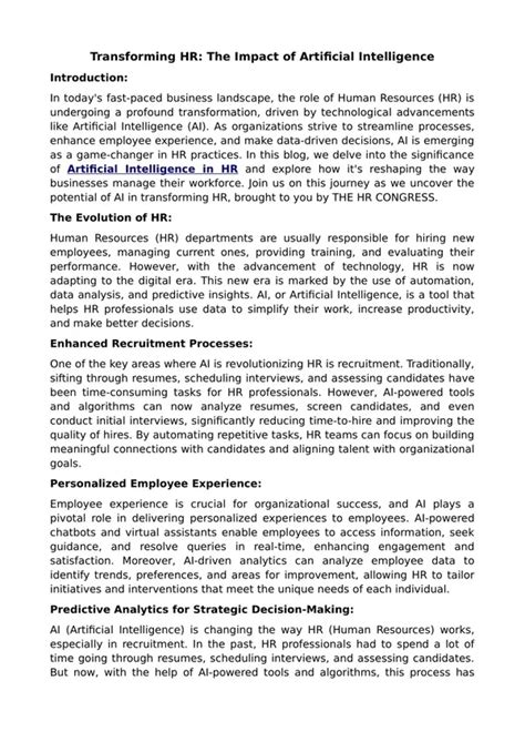 Ppt Transforming Hr The Impact Of Artificial Intelligence Powerpoint Presentation Id 12996172