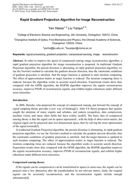 Rapid Gradient Projection Algorithm For Image Reconstruction