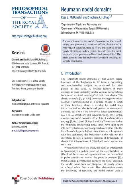 Neumann Nodal Domains Request Pdf