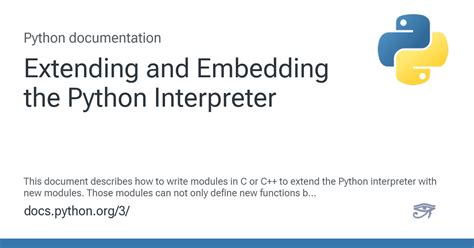 Extending And Embedding The Python Interpreter — Python 3140rc2