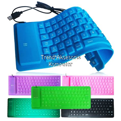 Jual Trend Keyboard Elastis Usb Keyboard Flexible Kabel Silicon Keyboard Lipat Waterproof