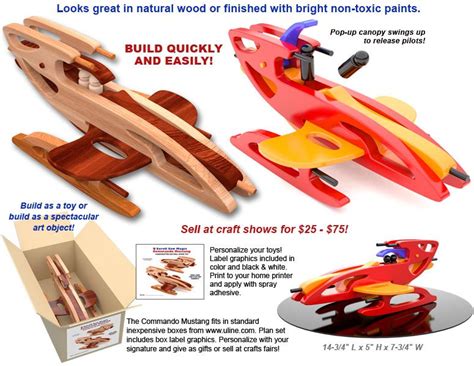 Scroll Saw Magic Commando Mustang Wood Toy Plan Set Black White Pattern White Patterns Black