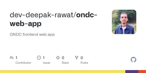 GitHub Dev Deepak Rawat Ondc Web App ONDC Frontend Web App