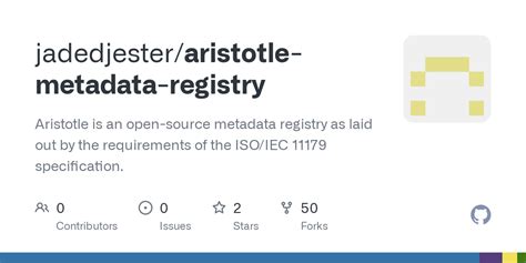 Github Jadedjesteraristotle Metadata Registry Aristotle Is An Open Source Metadata Registry