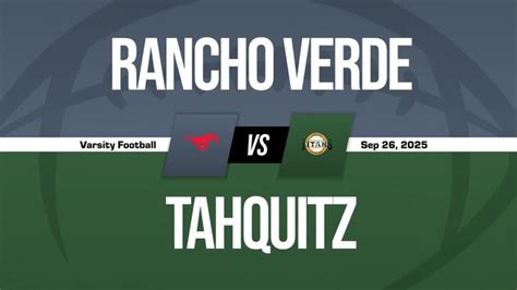 Rancho Verde High School Moreno Valley Ca Varsity Football