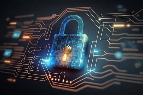 Premium Photo Data Protection And Cyber Security On Internet Server Network With Secure Access