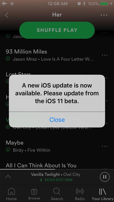 Bugs But Im On The Latest Beta Pops Up Every Few Minutes R IOSBeta