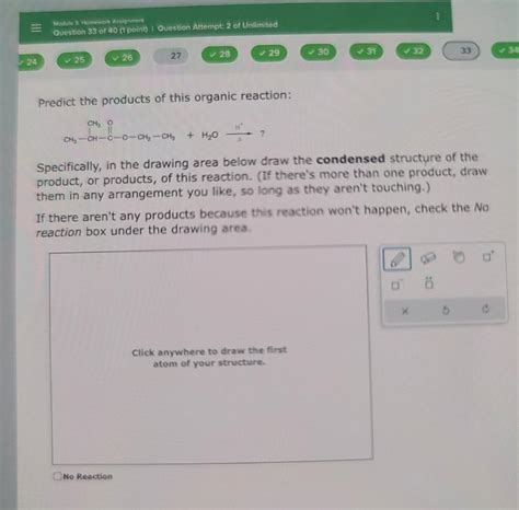 Solved Predict The Products Of This Organic Reaction Chegg