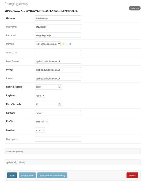 Gateways — Djangopbx 050 Documentation