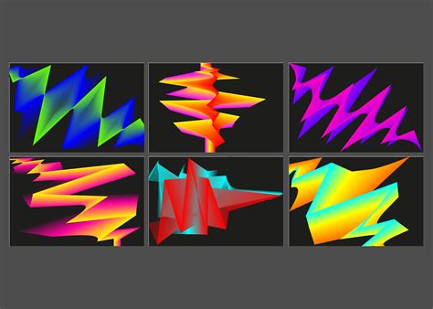 Abstract Zig Zag Gradient Design Bundle Graphic By Arief Sapta Adjie · Creative Fabrica